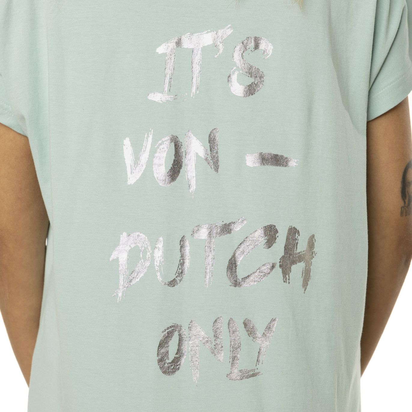 Tee Shirt Bleu coupe Oversize Col large ONLY | Femme - Vondutch | Von Dutch